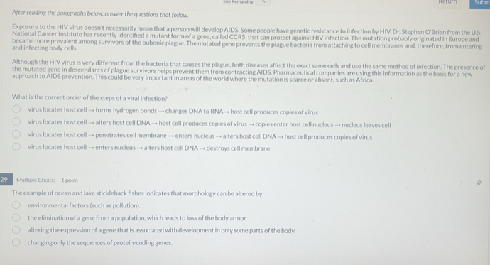 Solved: Lime Remaining Subm After reading the paragraphs below, answer ...