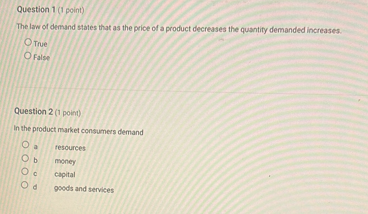Solved: The law of demand states that as the price of a product ...