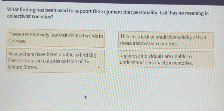 Solved: What finding has been used to support the argument that ...