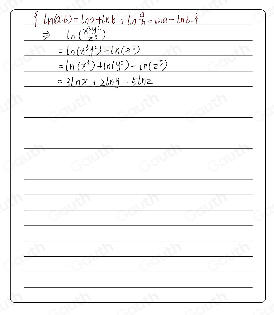 Solved: Expand the following logarithmic expression as much as possible ...
