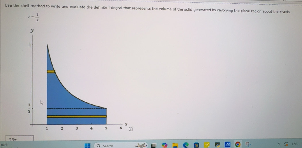 Solved: Use the shell method to write and evaluate the definite integral that represents the ...