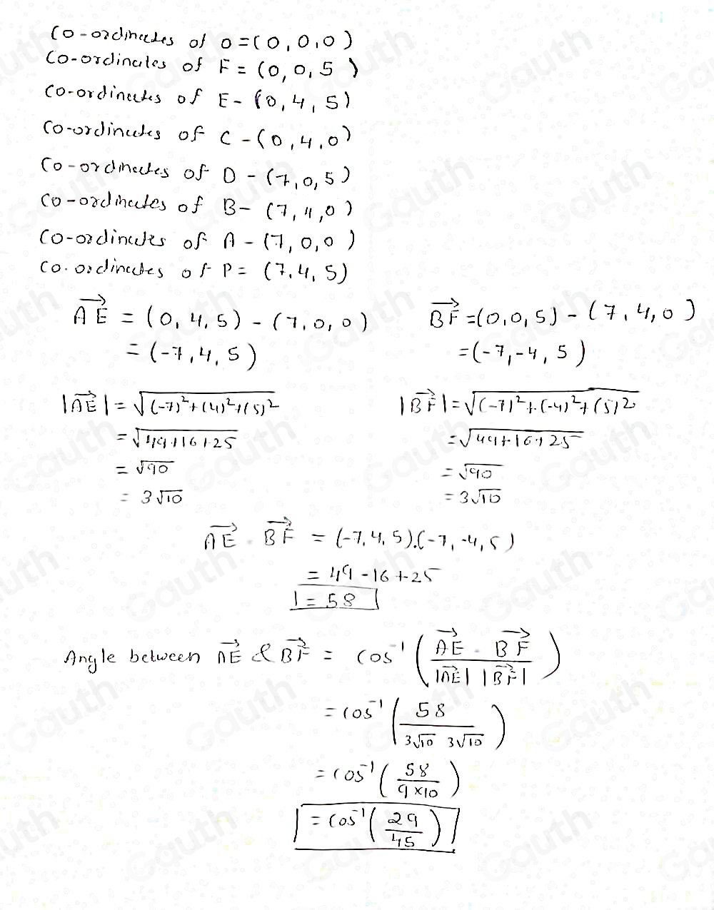 Solved: A rectangular box measuring 4 by 5 by 7 is shown in the diagram ...