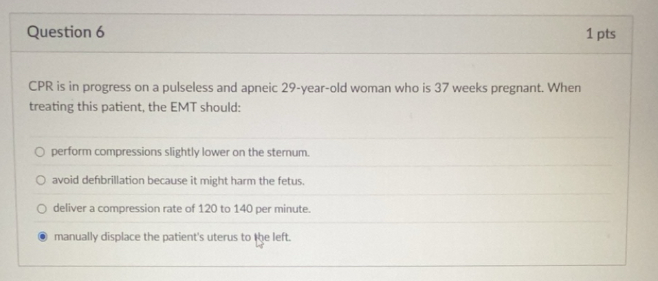 Solved: CPR is in progress on a pulseless and apneic 29-year-old woman ...