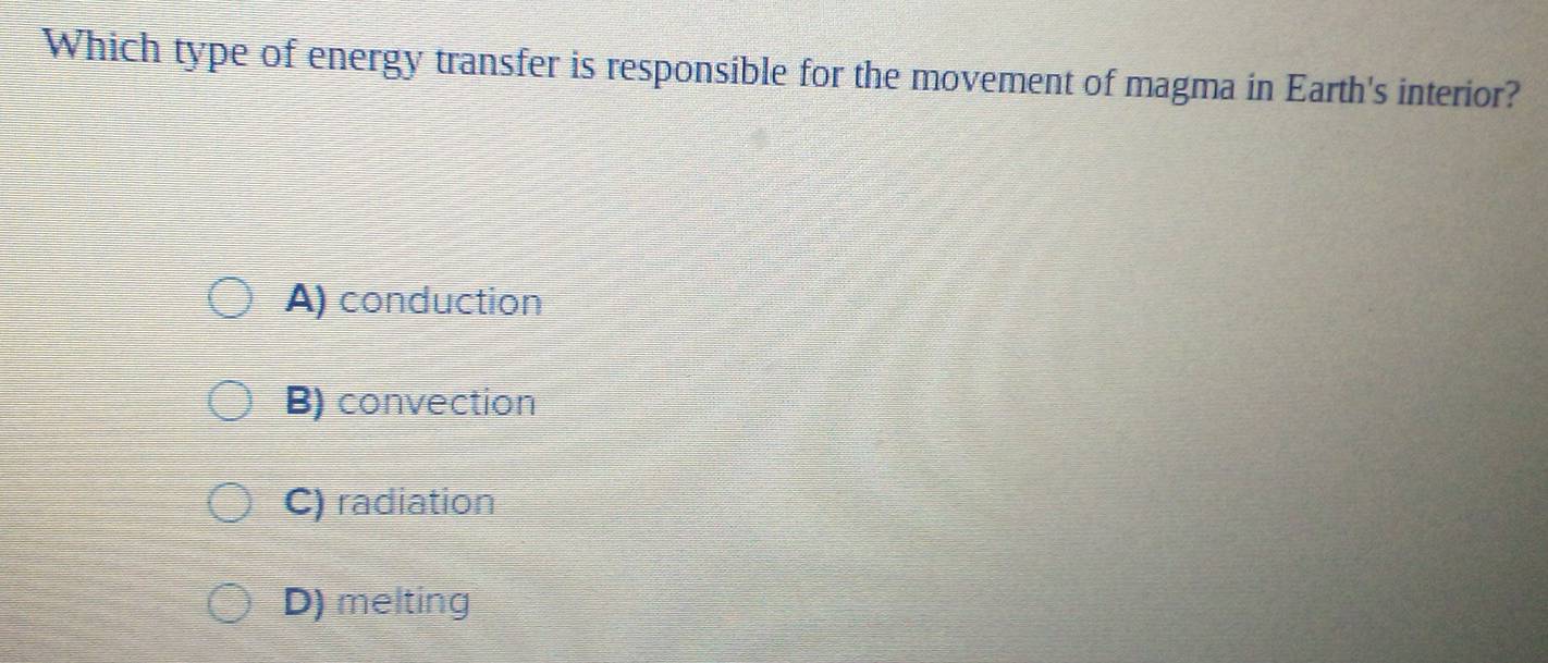 Solved: Which type of energy transfer is responsible for the movement ...