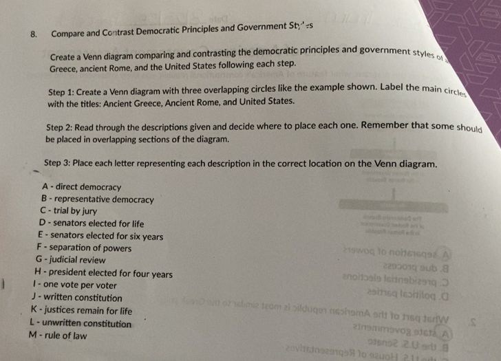Solved: Compare and Contrast Democratic Principles and Government Stys ...