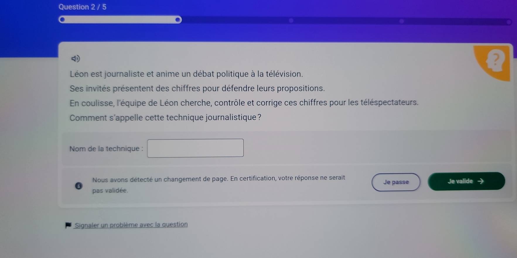 Résolu :Léon est journaliste et anime un débat politique à la ...