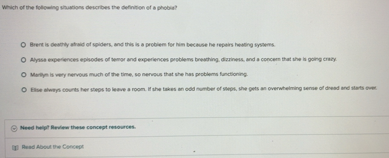 Solved: Which of the following situations describes the definition of a ...