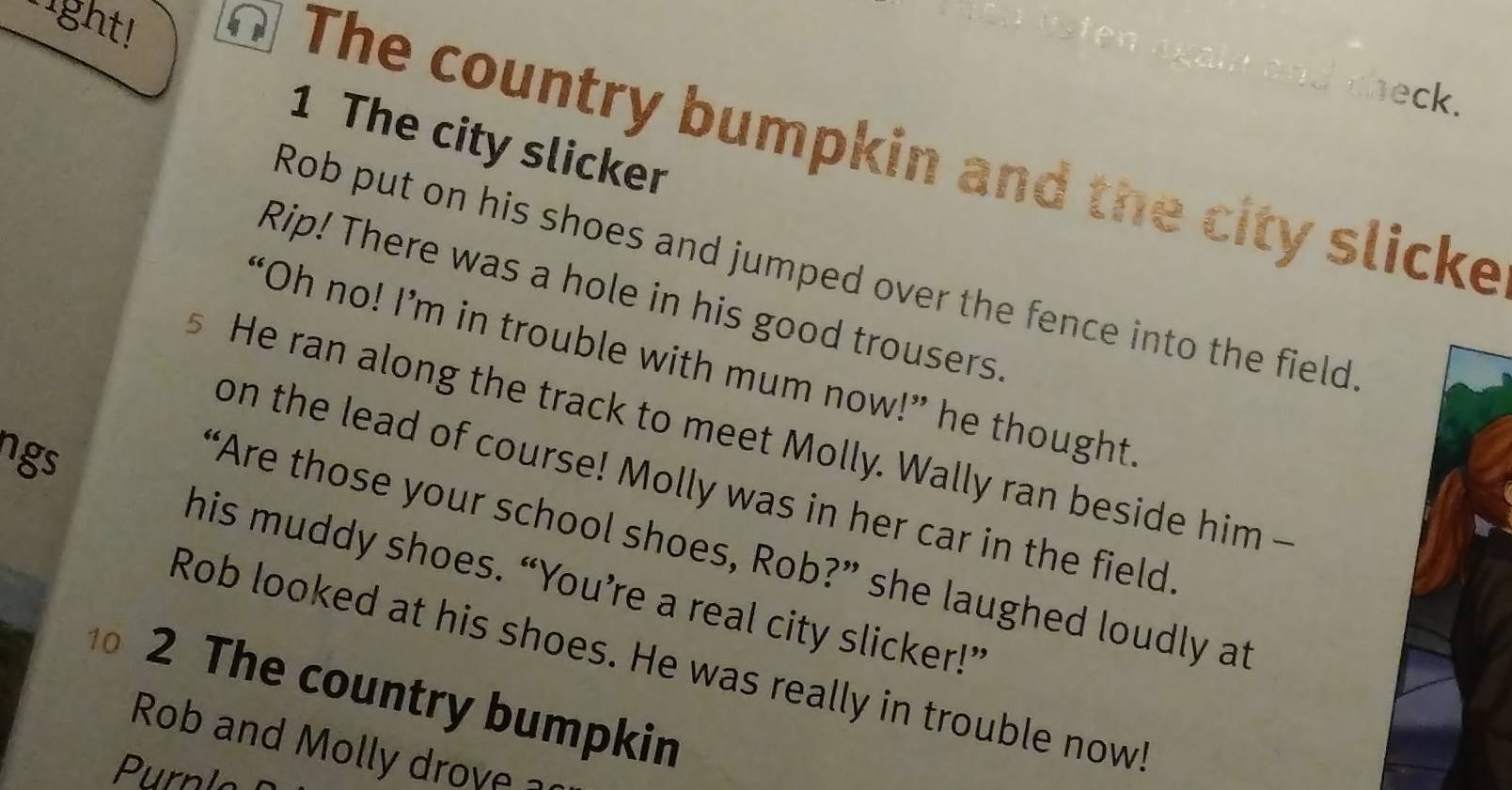 Gelöst:light! and check. 1 The city slicker The country bumpkin and the ...