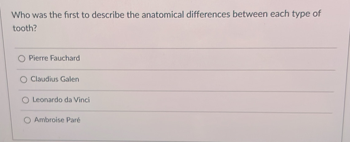 Solved: Who was the first to describe the anatomical differences ...