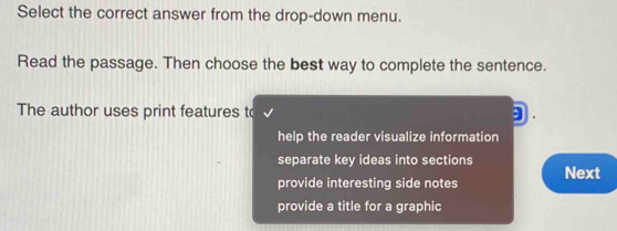 Solved: Select the correct answer from the drop-down menu. Read the passage. Then choose the ...