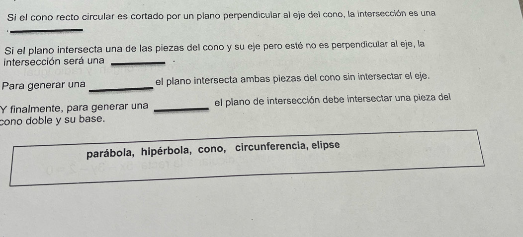 Resuelto:Si el cono recto circular es cortado por un plano ...