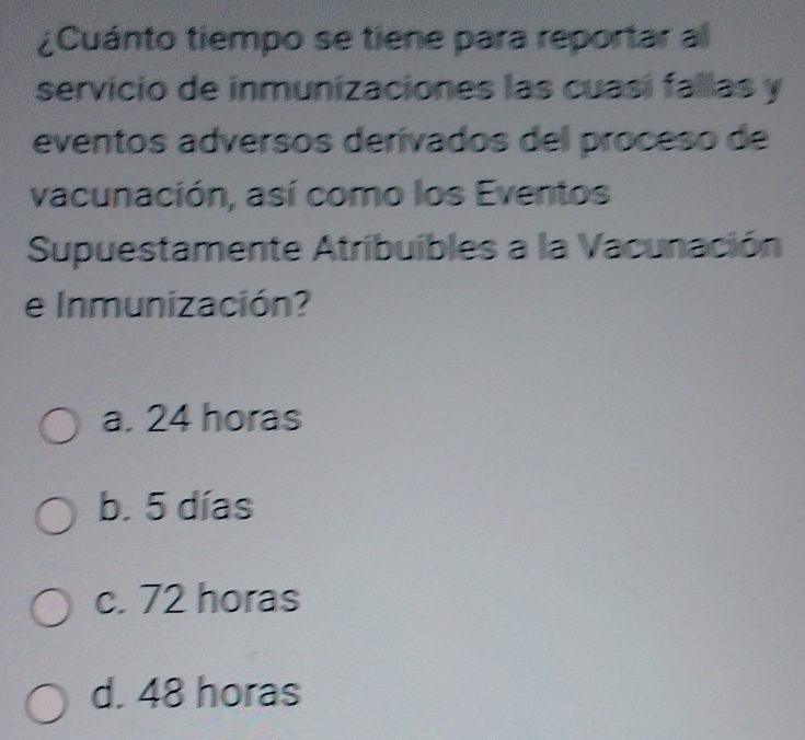 Resuelto:¿Cuánto tiempo se tiene para reportar al servicio de ...