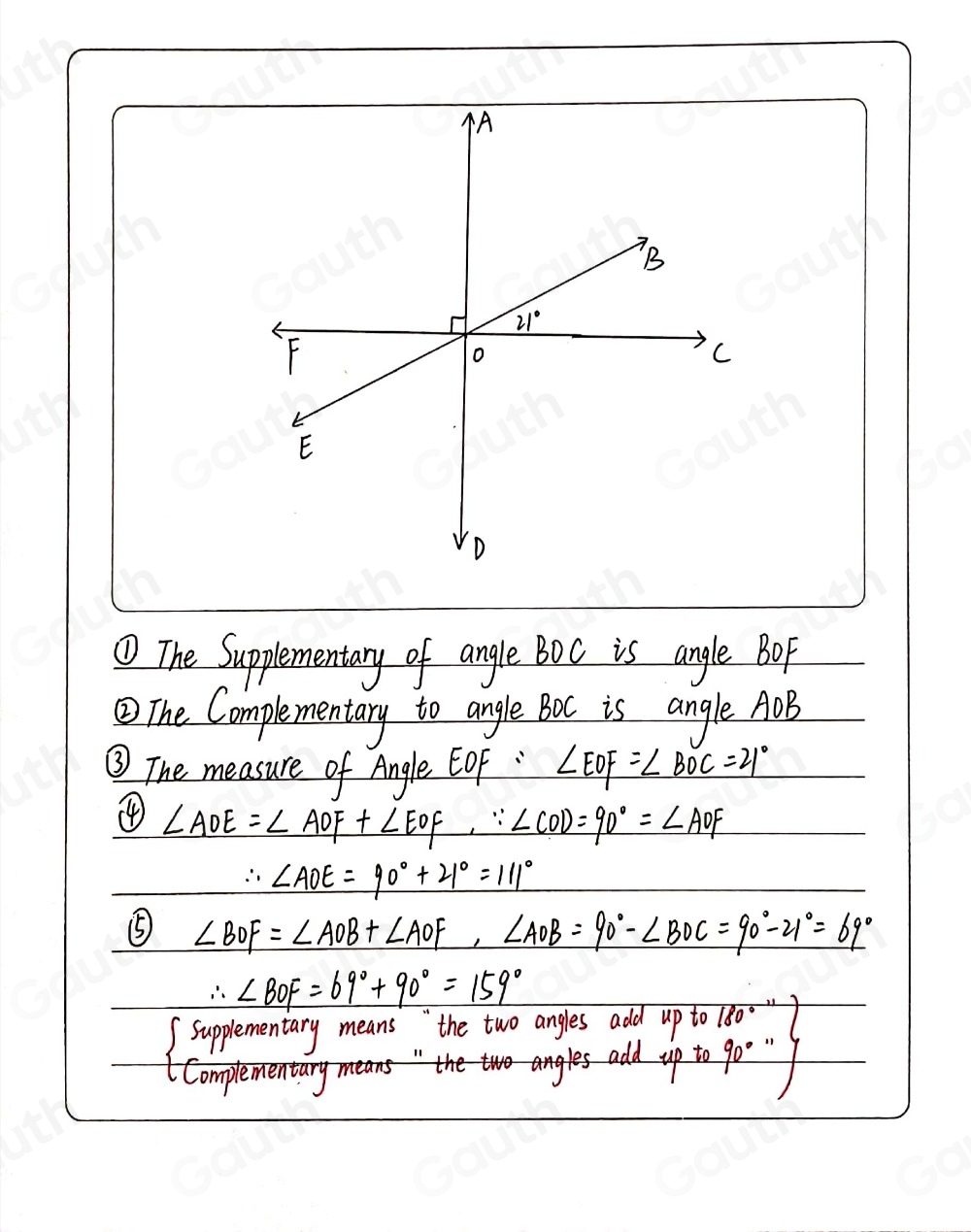 Solved: Use the picture below to answer the following questions. (Angle ...