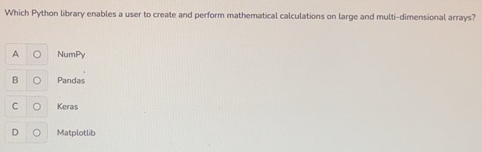 Solved: Which Python library enables a user to create and perform ...