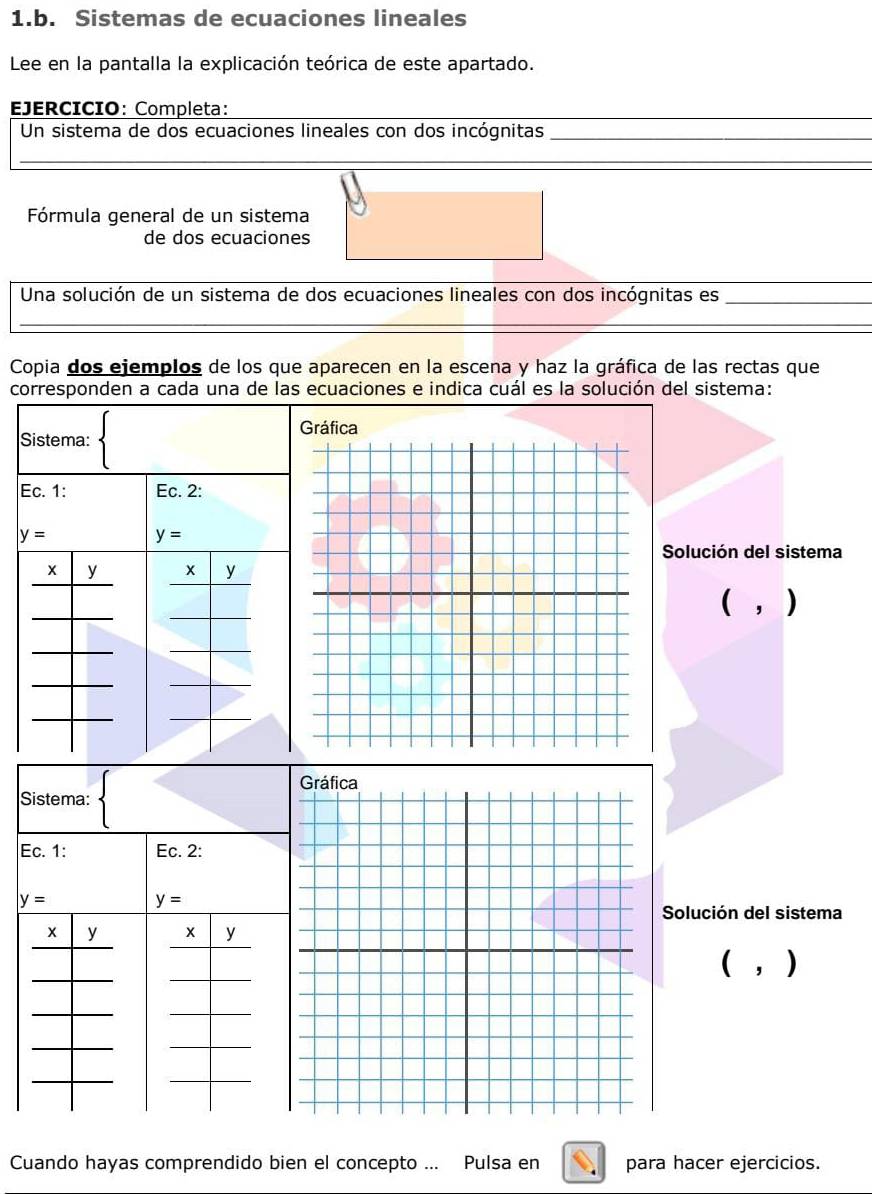 Resuelto:Sistemas de ecuaciones lineales Lee en la pantalla la ...