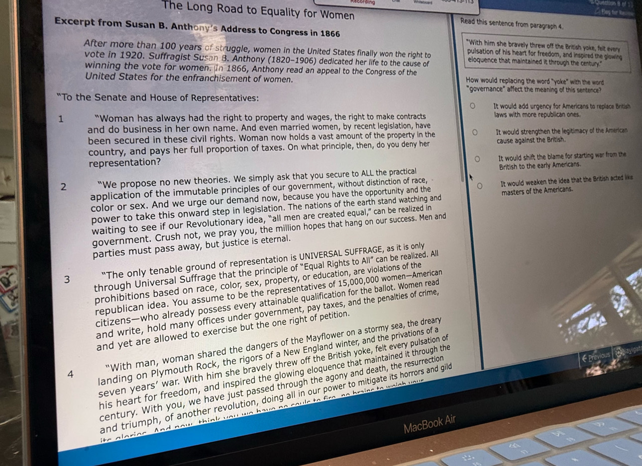 Solved: Qunton 9 of Flog für Reuo The Long Road to Equality for Women ...