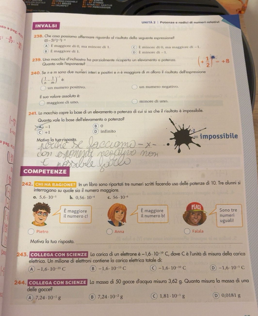 Risolto:UNITÀ 2 | Potenze e radici di numeri relativi INVALSI to a pag ...