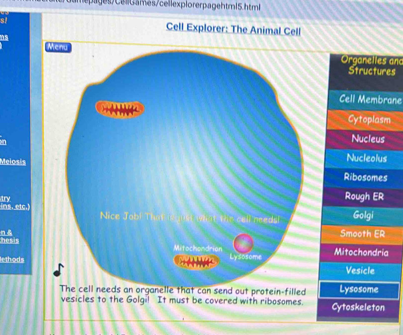 Solved: Gam epages/Cell Games/cellexplorerpagehtml5.html s! Cell ...