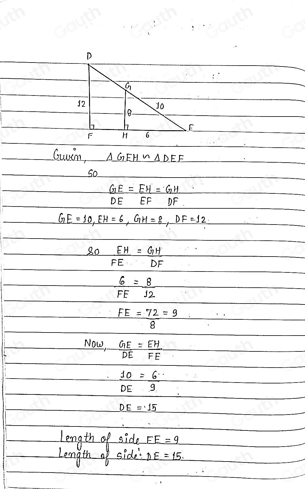 Solved: (Essay Worth 4 points) (Similar Triangles HC) An image of ...
