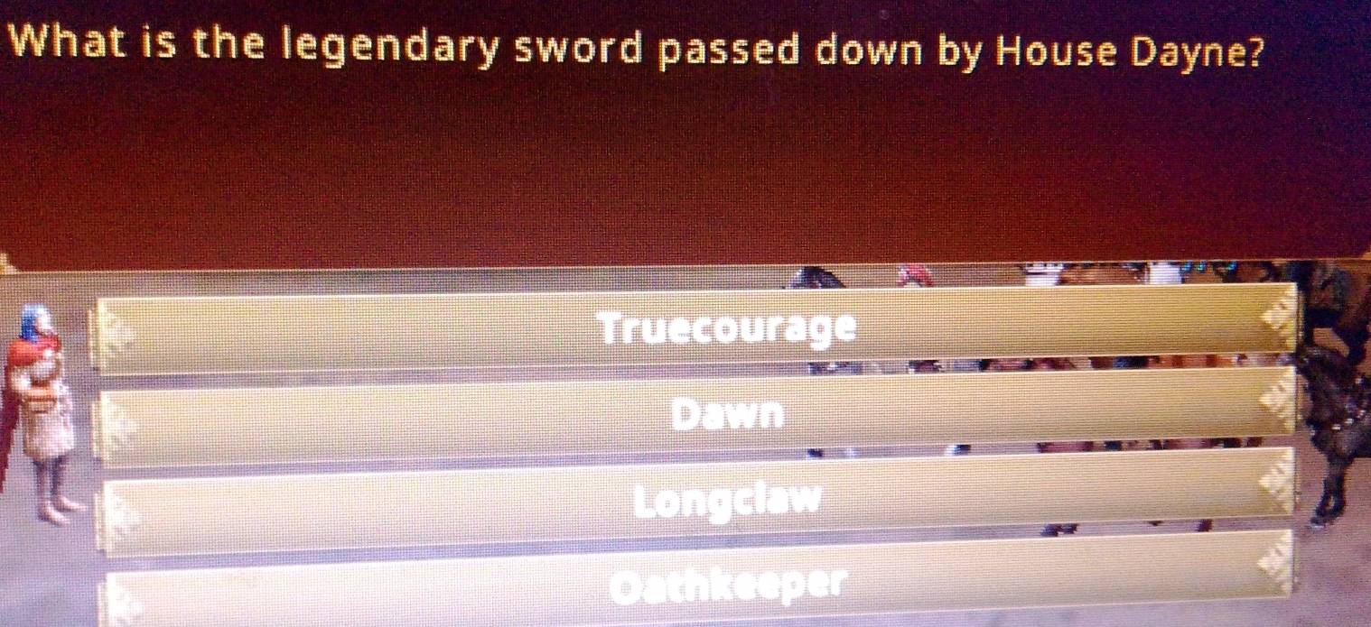 Solved: What is the legendary sword passed down by House Dayne ...