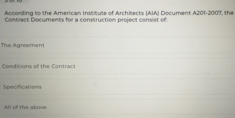 Solved: According to the American Institute of Architects (AIA ...