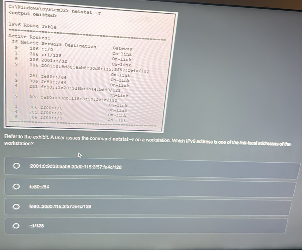 Solved: C:Windowssystem32> netstat -r IPv6 Route Table --------- Active ...