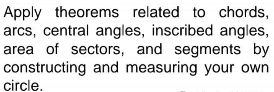 Solved: Apply theorems related to chords, arcs, central angles ...