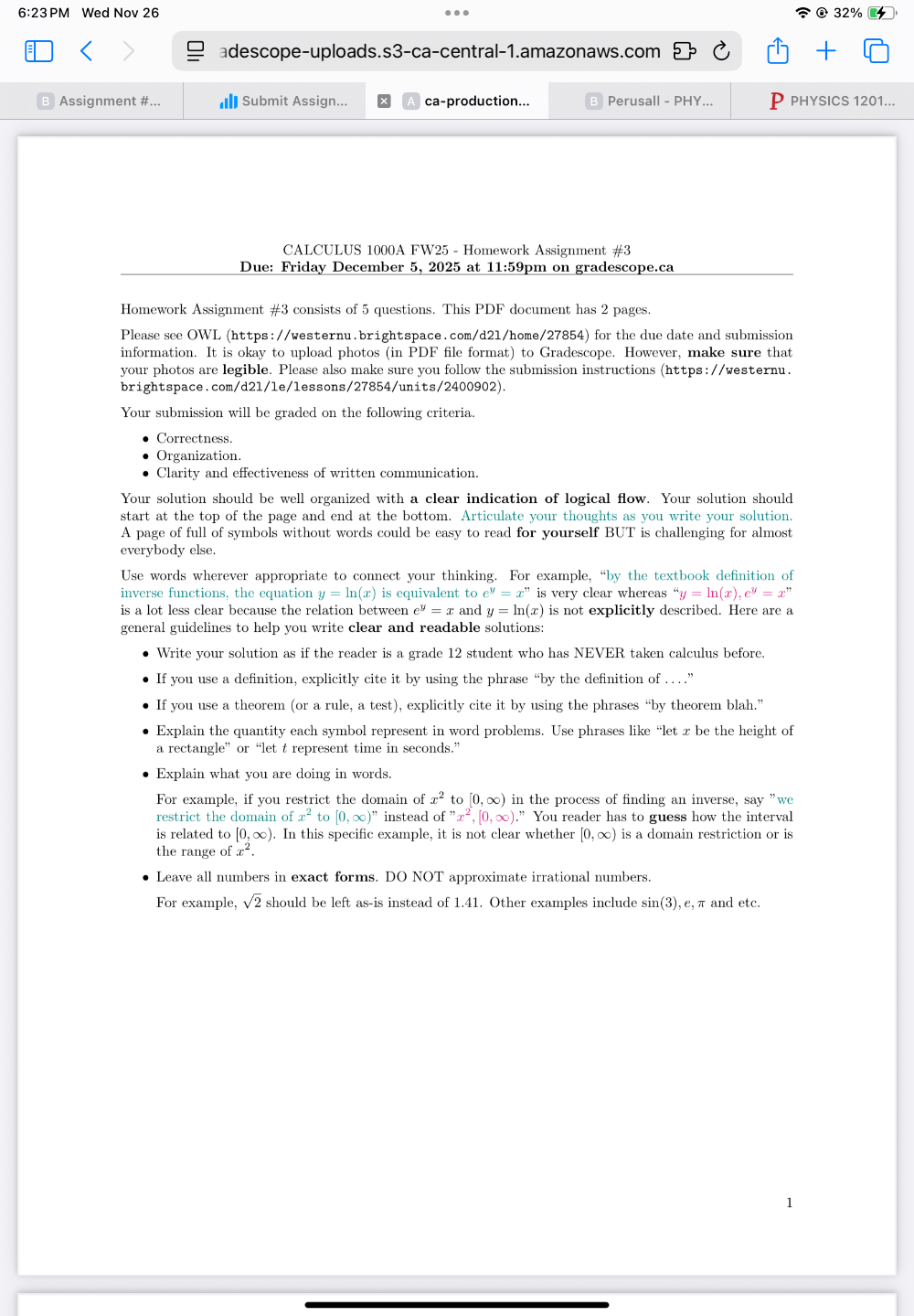 Solved: 6:23 PM Wed Nov 26 32% adescope-uploads.s3-ca-central-1 ...