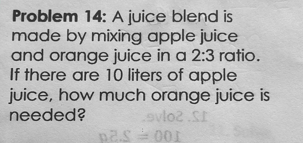 Solved: Problem 14: A juice blend is made by mixing apple juice and ...