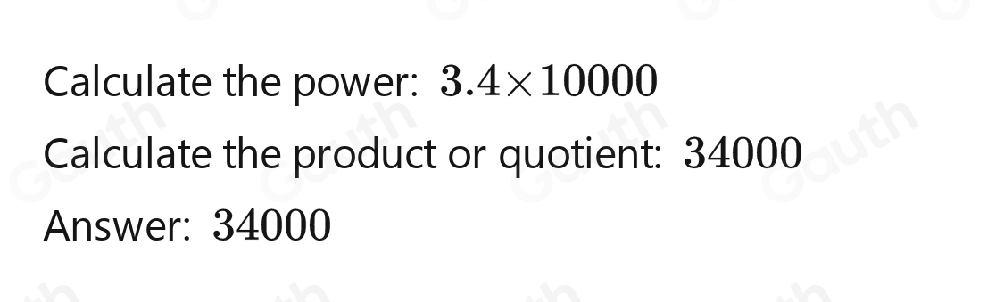 Solved: The expanded form of 3.4* 10^4 is * 1 point 340 34000 3400 0. ...