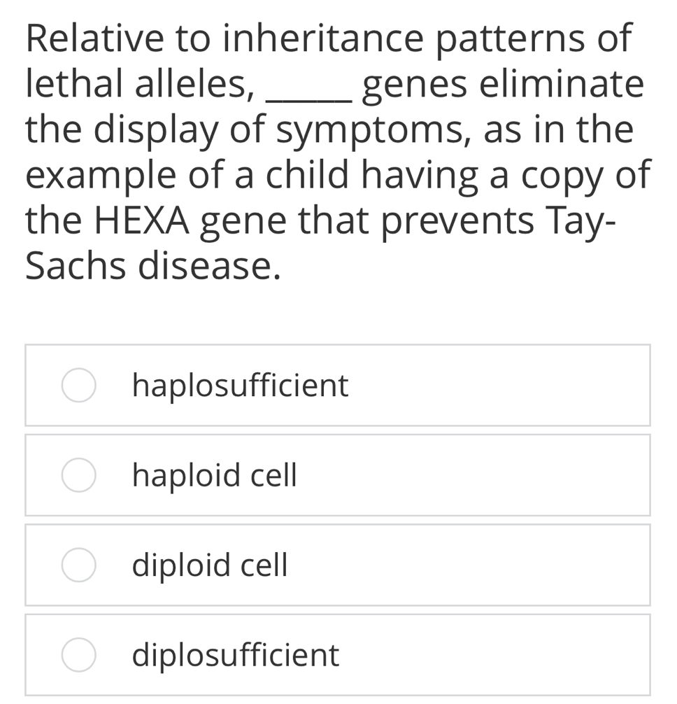 Solved: Relative to inheritance patterns of lethal alleles, _genes ...