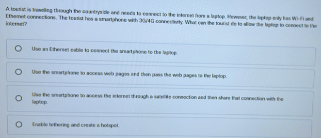 Solved: A tourist is traveling through the countryside and needs to ...