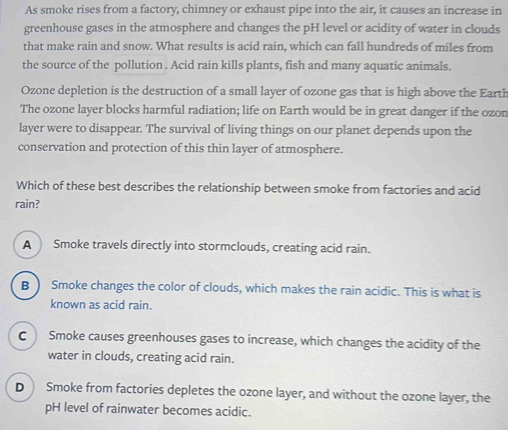 Solved: As smoke rises from a factory, chimney or exhaust pipe into the ...