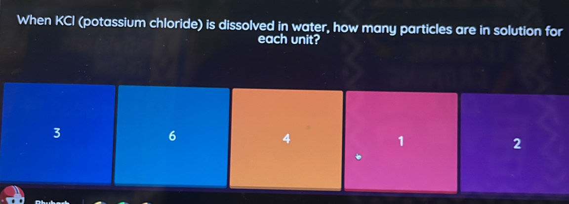Solved: When KCl (potassium chloride) is dissolved in water, how many ...