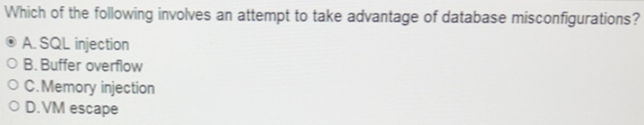 Solved: Which of the following involves an attempt to take advantage of ...