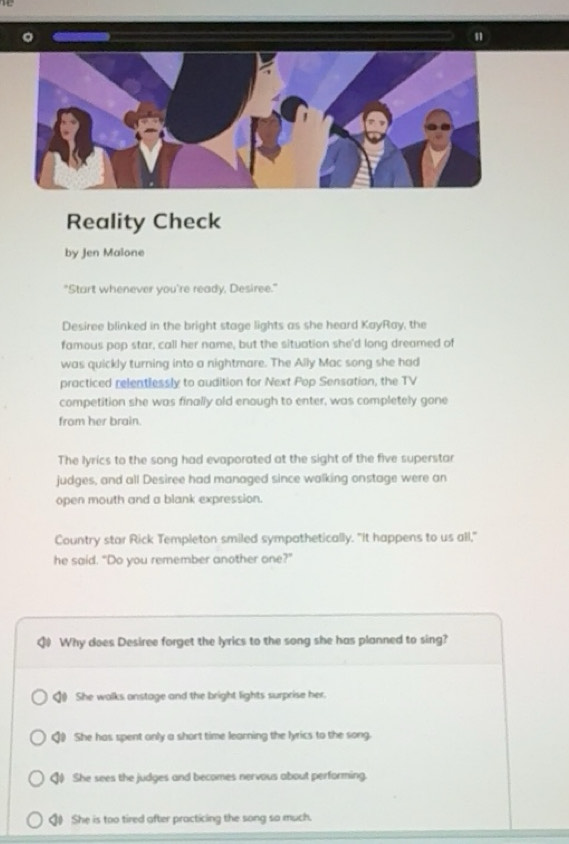 Solved: Reality Check by Jen Malone "Start whenever you're ready ...