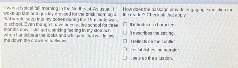 Solved: It was a typical fall morning in the Northeast. As usual, I How ...
