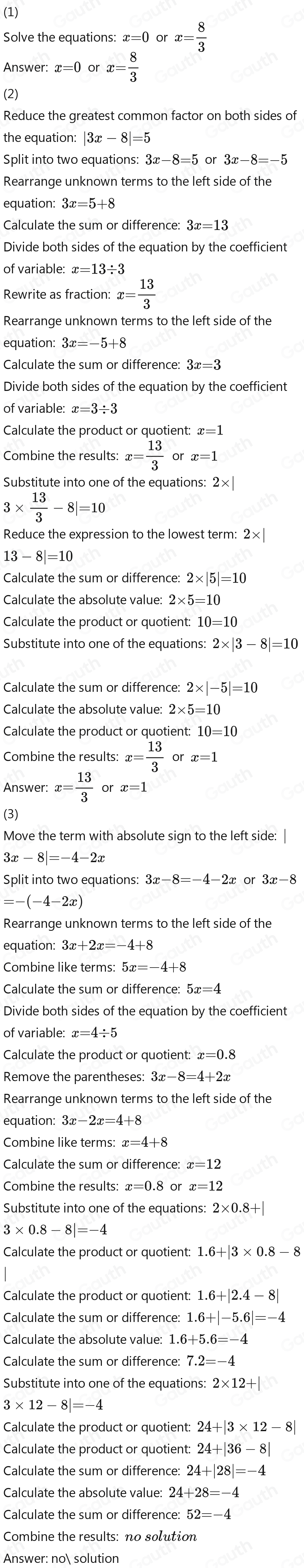 Telah dijawab:Hitunglah nilai x (jika ada) yang memenuhi persamaan nilai mutlak berikut. Jika ...