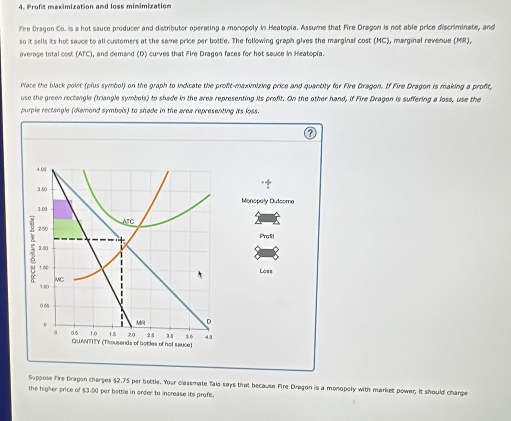Solved: Profit maximization and loss minimization Fire Dragon Co. is a ...