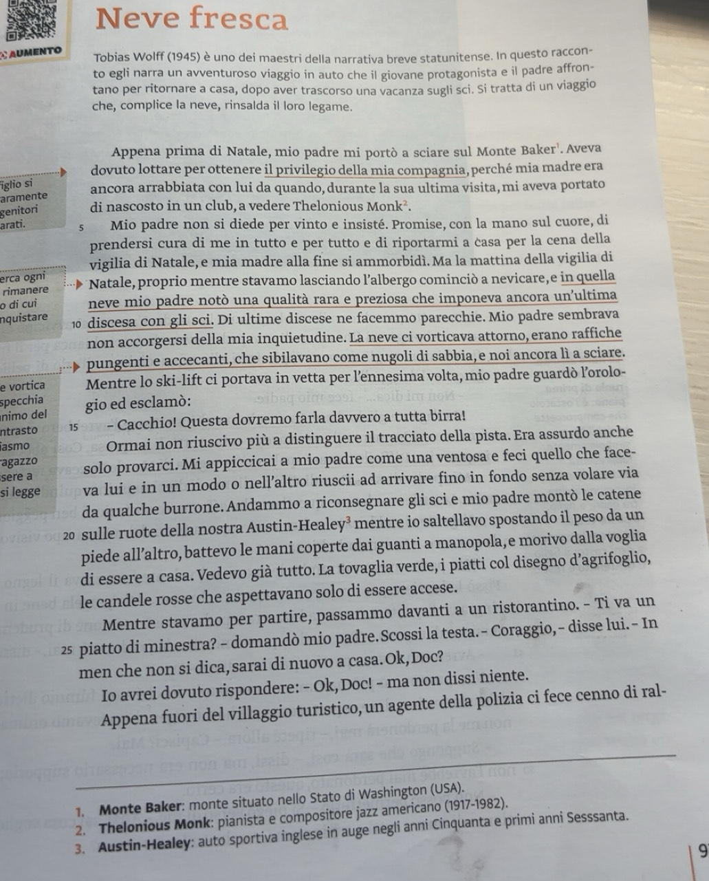 Risolto:Neve fresca ④ aumento Tobias Wolff (1945) è uno dei maestri ...