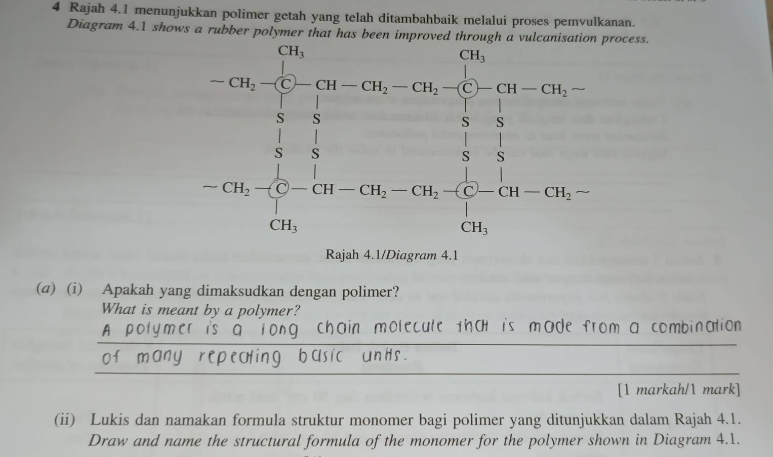 Selesai:Rajah 4.1 menunjukkan polimer getah yang telah ditambahbaik ...