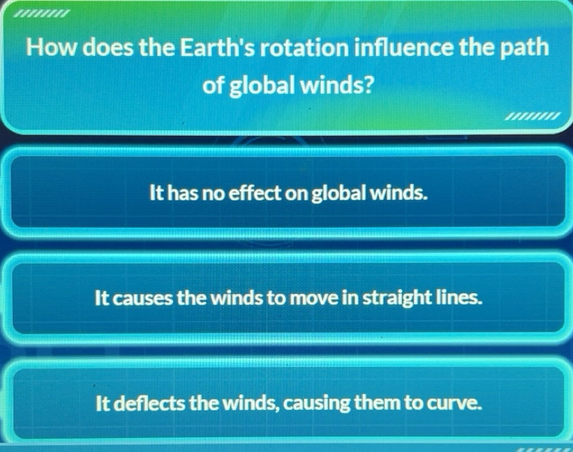 Solved: '''''''' How does the Earth's rotation influence the path of ...