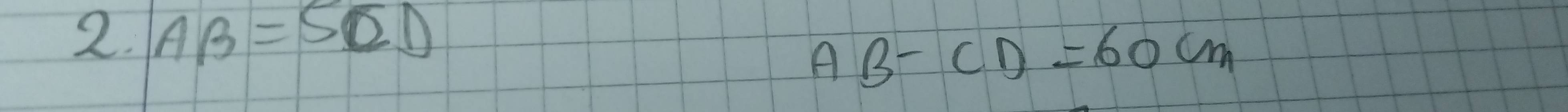 Risolto:AB=500 AB-CD=60cm