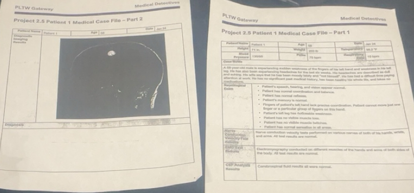 Solved: Medical Detectives PLTW Gateway PLTW Gateway Project 2.5 ...