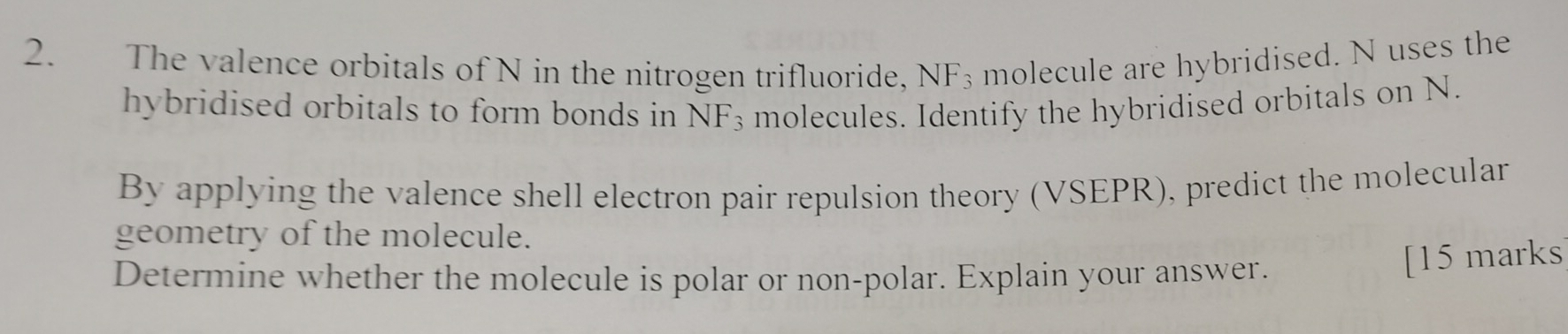 Selesai:The valence orbitals of N in the nitrogen trifluoride, NF_3 ...