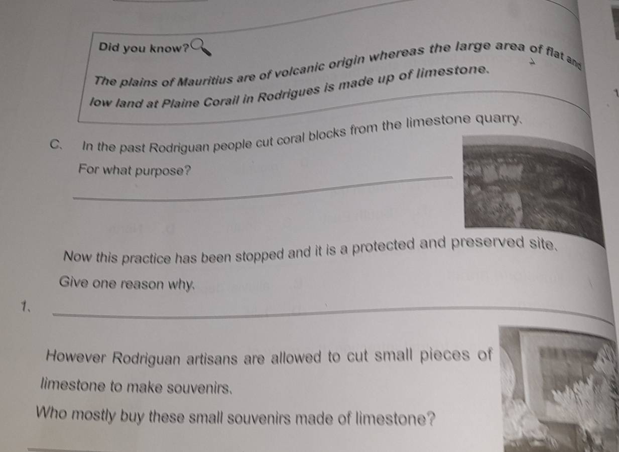 Solved: Did you know? The plains of Mauritius are of volcanic origin ...