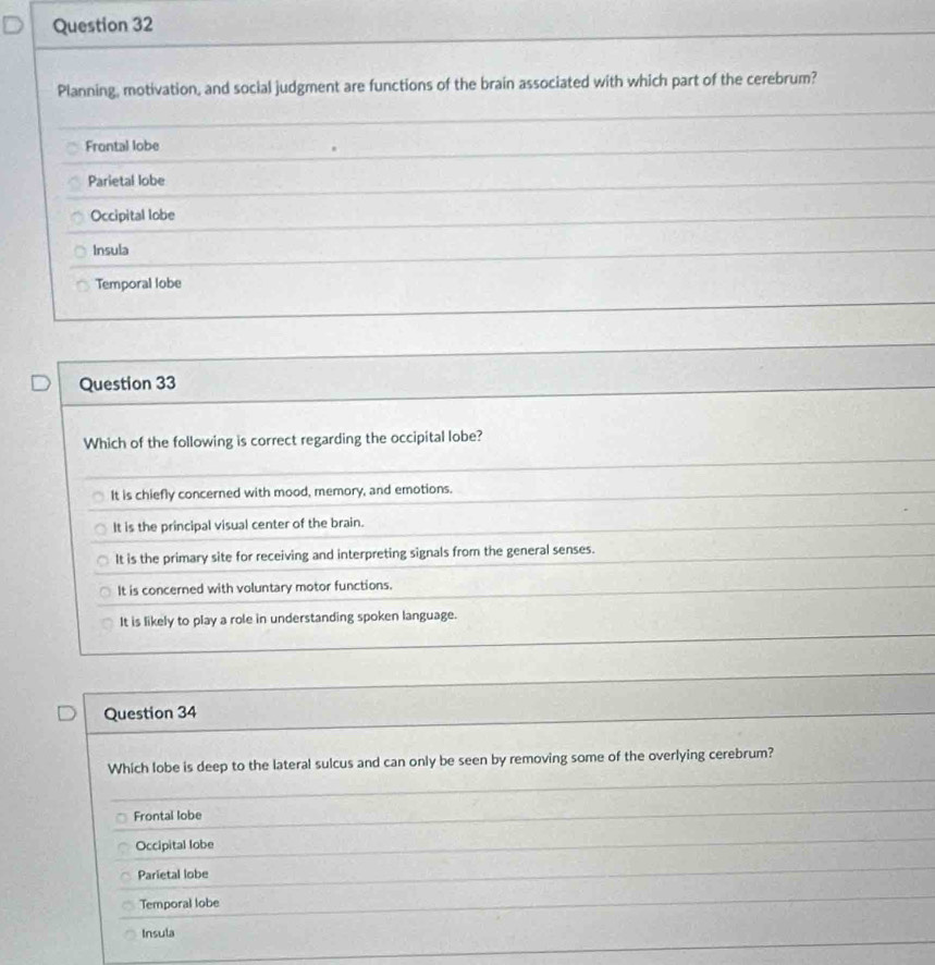 Solved: Planning, motivation, and social judgment are functions of the ...