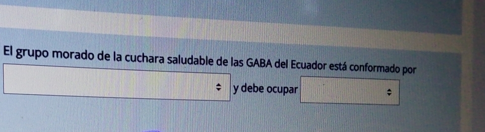 Resuelto:El grupo morado de la cuchara saludable de las GABA del ...