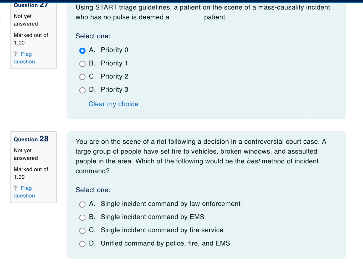 Solved: Using START triage guidelines, a patient on the scene of a mass ...