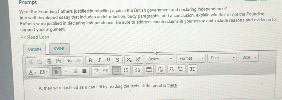 Solved: Prompt Were the Founding Fathers justified in rebelling against ...